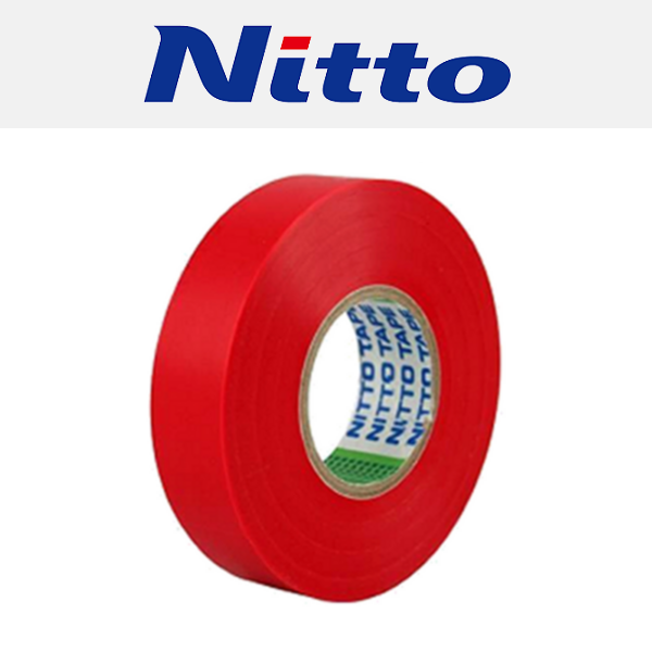 Nitto PVC Tape .15 x 18mm Red 20m Roll | 201E-R