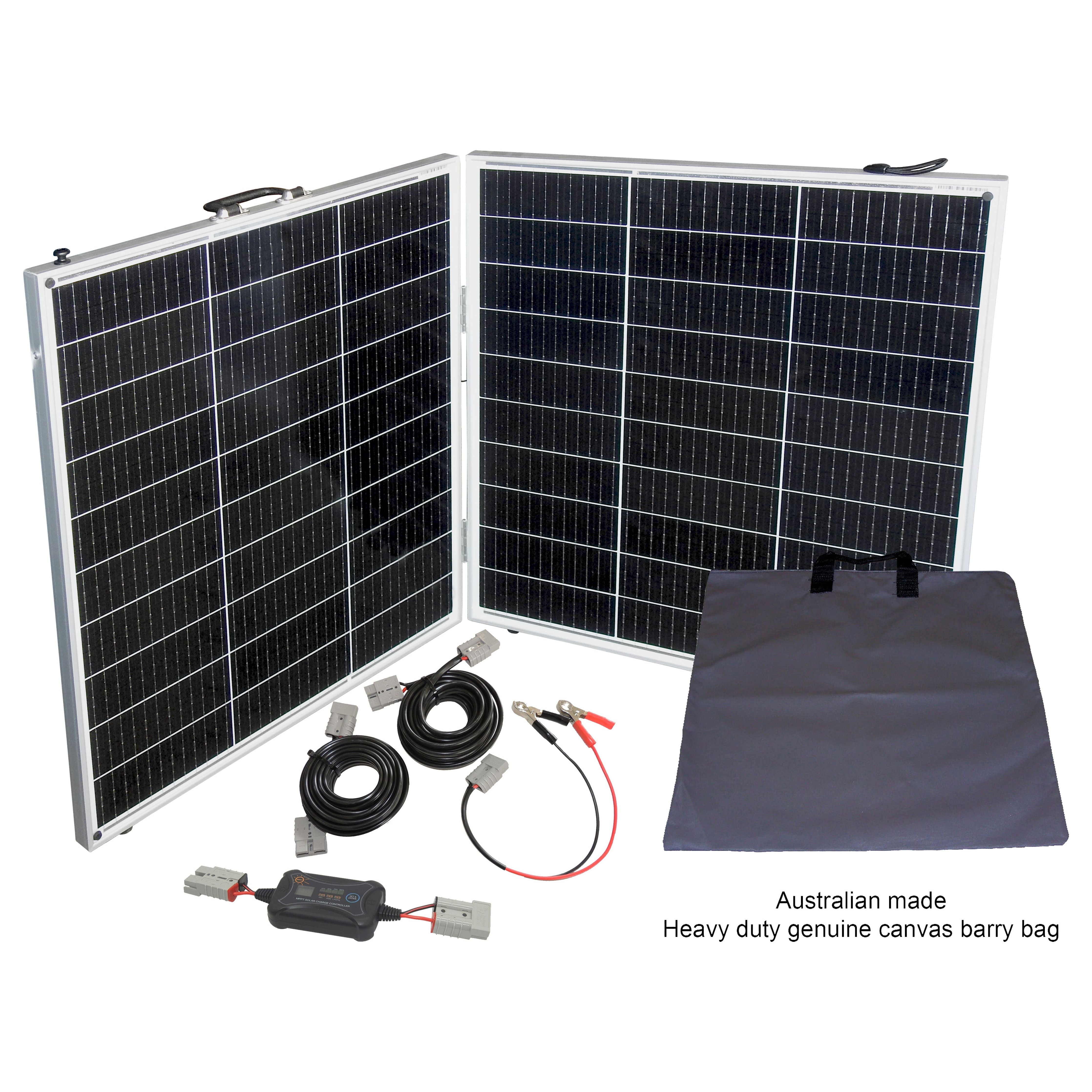 Portable 220 watt Split Fold Solar Panel - complete package | Suits DC