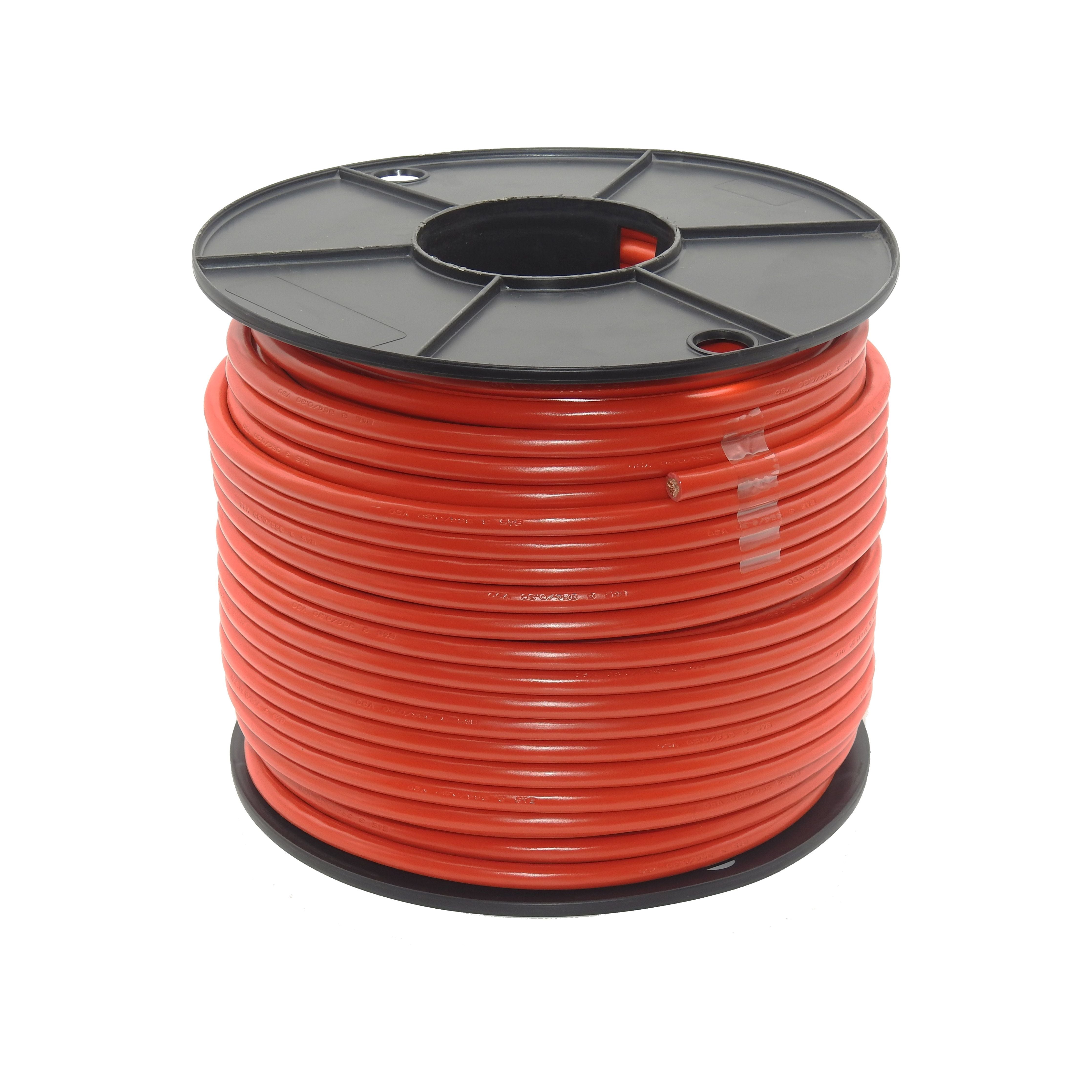 20mm Single core RED automotive cable (4B&S) - Rated to 135 Amps