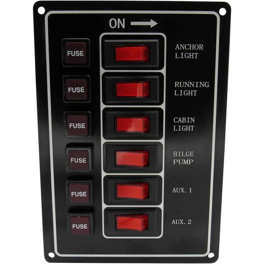 6 Gang Vertical Switch Panel Marine Boating | 3130