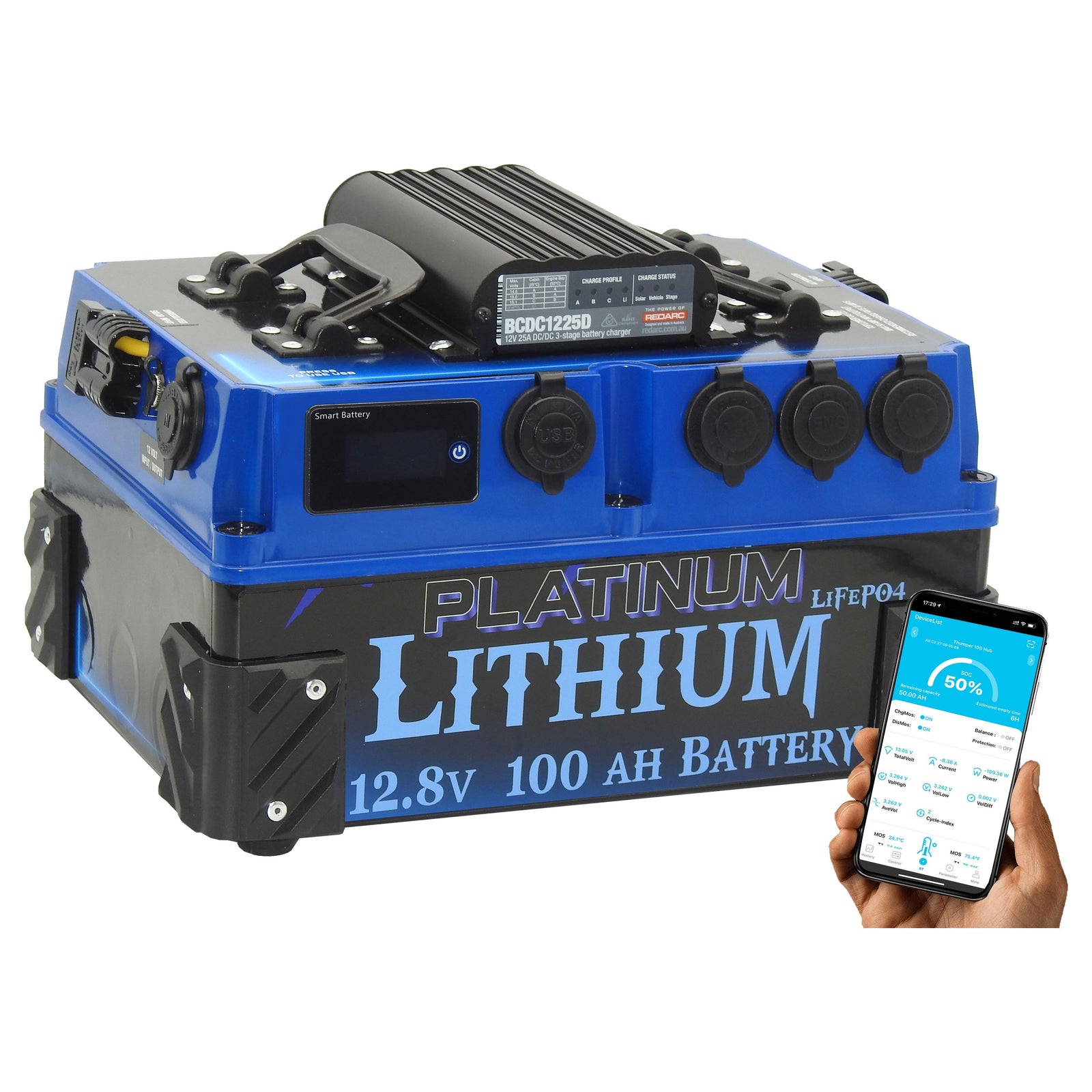 Thumper Lithium 100 AH REDARC DC Battery Pack BATL-100RD