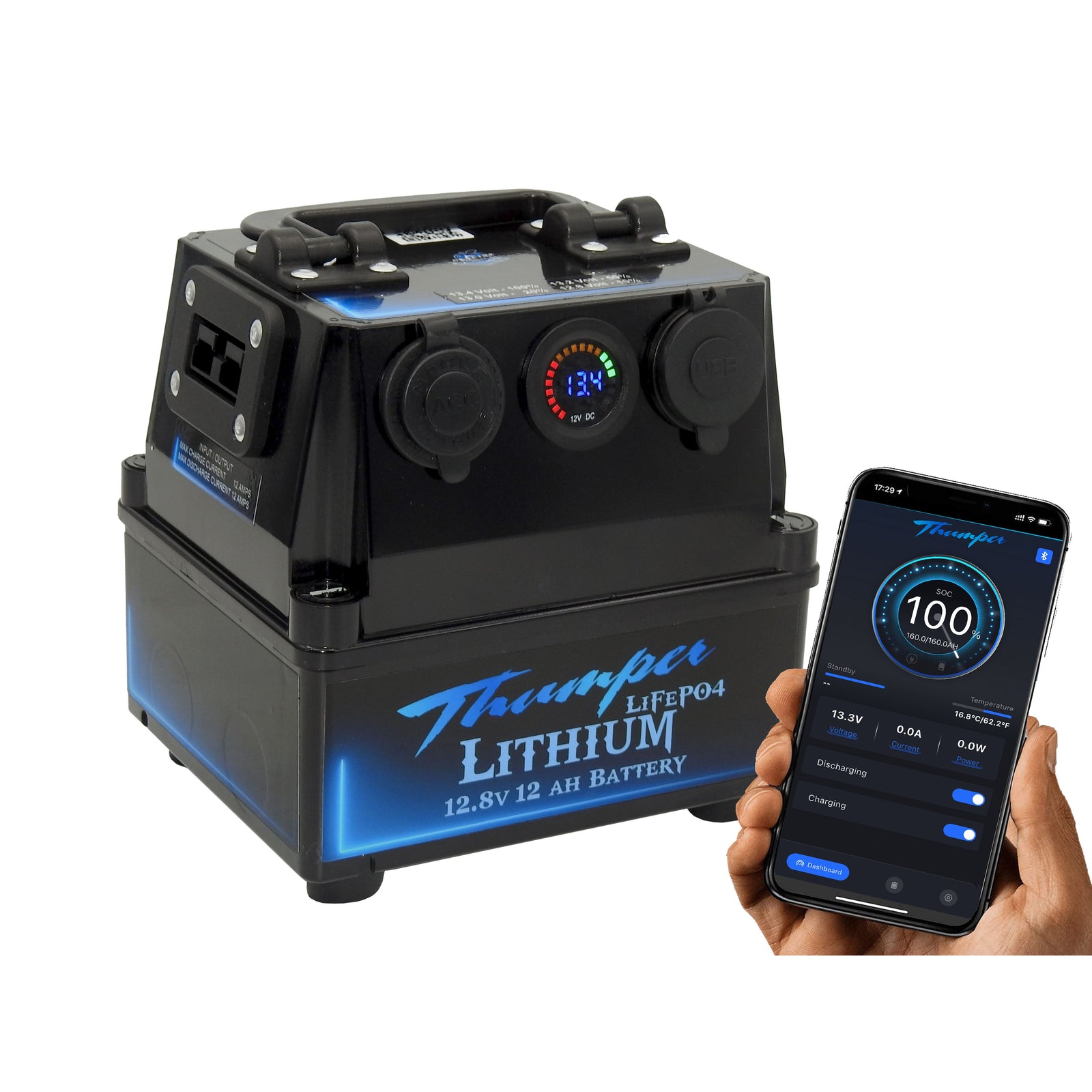 Thumper Lithium 12 AH Mini Battery Pack Limited Edition BLUETOOTH mode