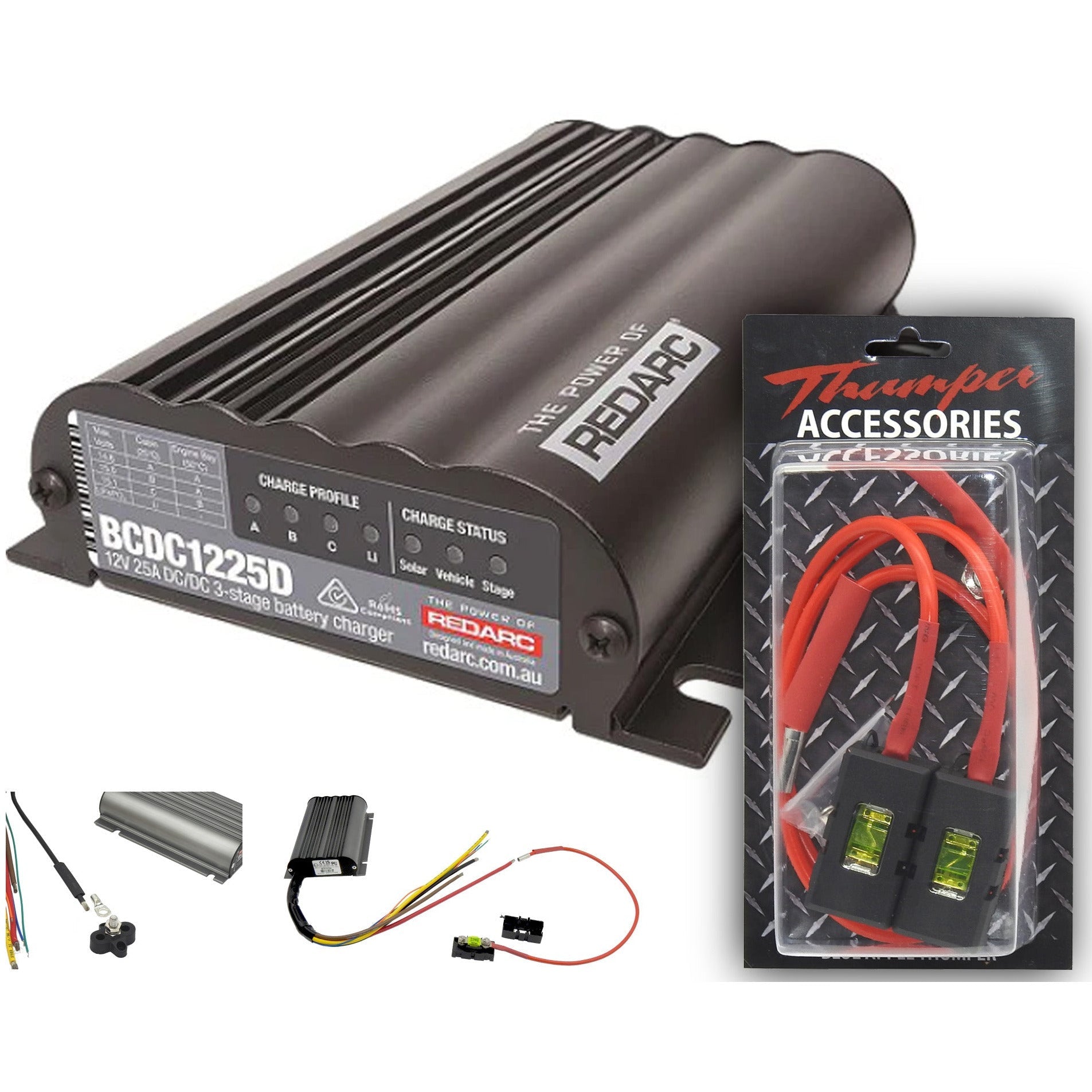 RedArc DC Dc Battery Charger CLASSIC 25 Amp | In Vehicle & Solar BCDC1