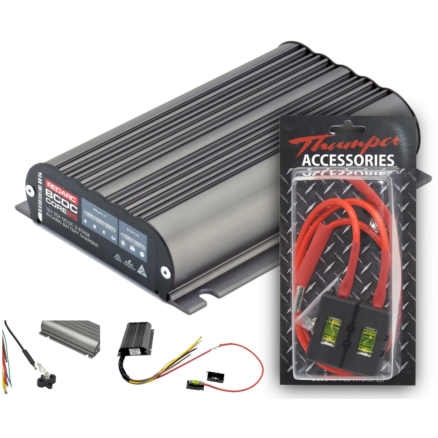Redarc BCDC Core In-Cabin 25A DC Battery Charger | BCDCN1225 | Include