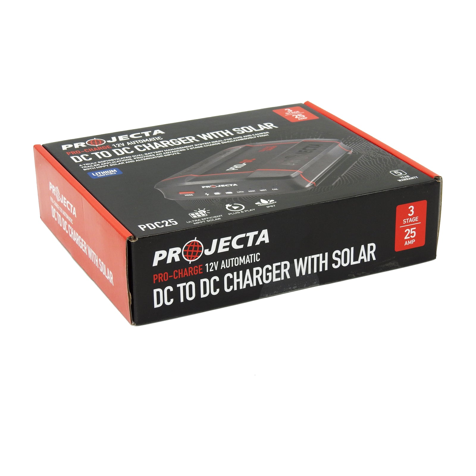 Projecta 25 Amp DC DC Battery Charger with Solar Multi-chemistry Upgra