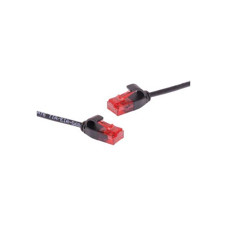 Black 0.5m Cat6 UTP Ultra Thin Ethernet Patch Cable | PS1600B