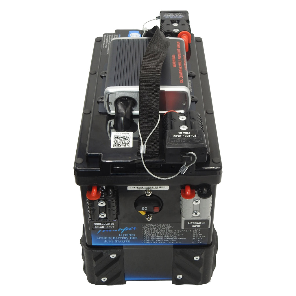 Thumper 100 AH Lithium Battery Hub with JUMP START & Bluetooth APP!