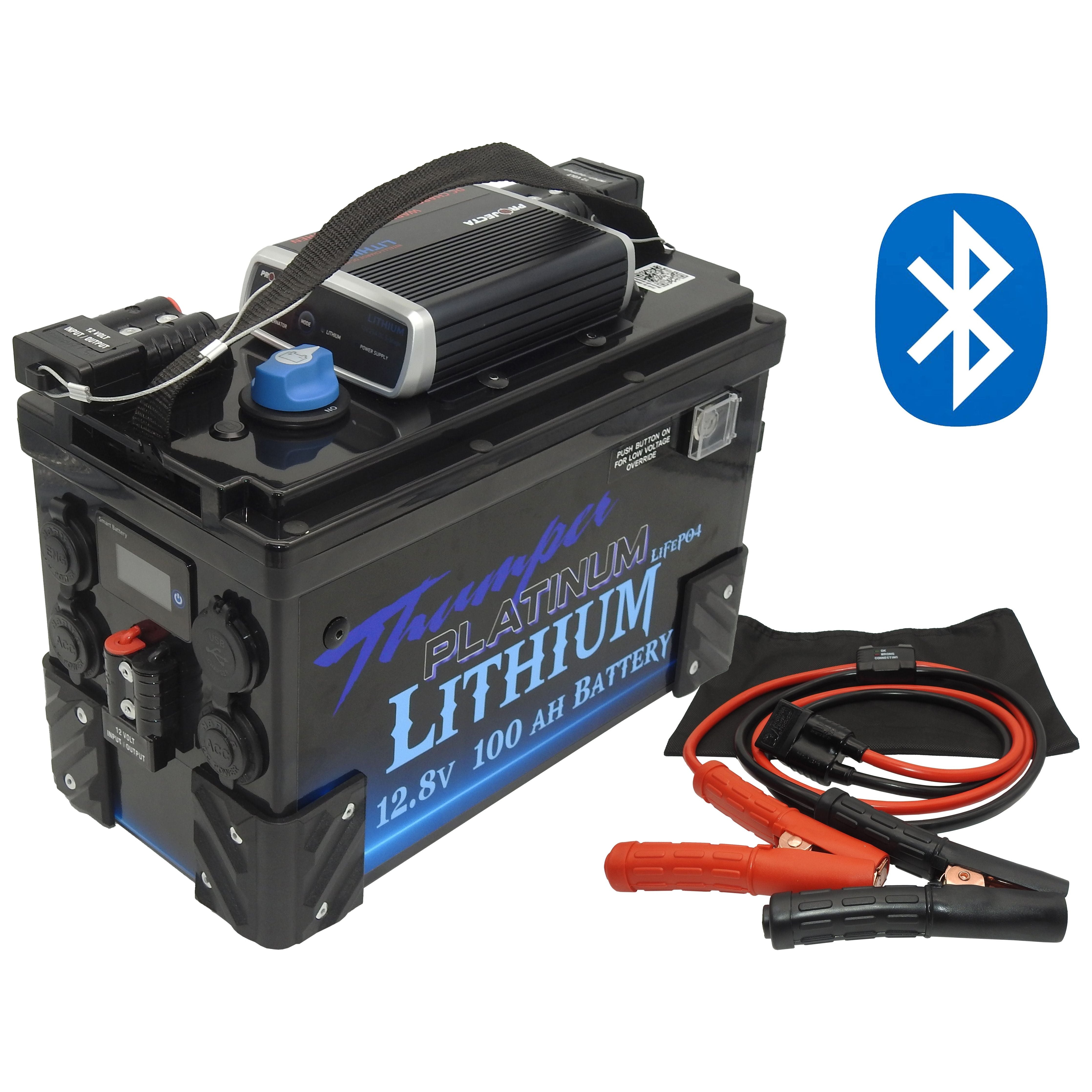 Thumper 100 AH Lithium Battery Hub with JUMP START & Bluetooth APP!