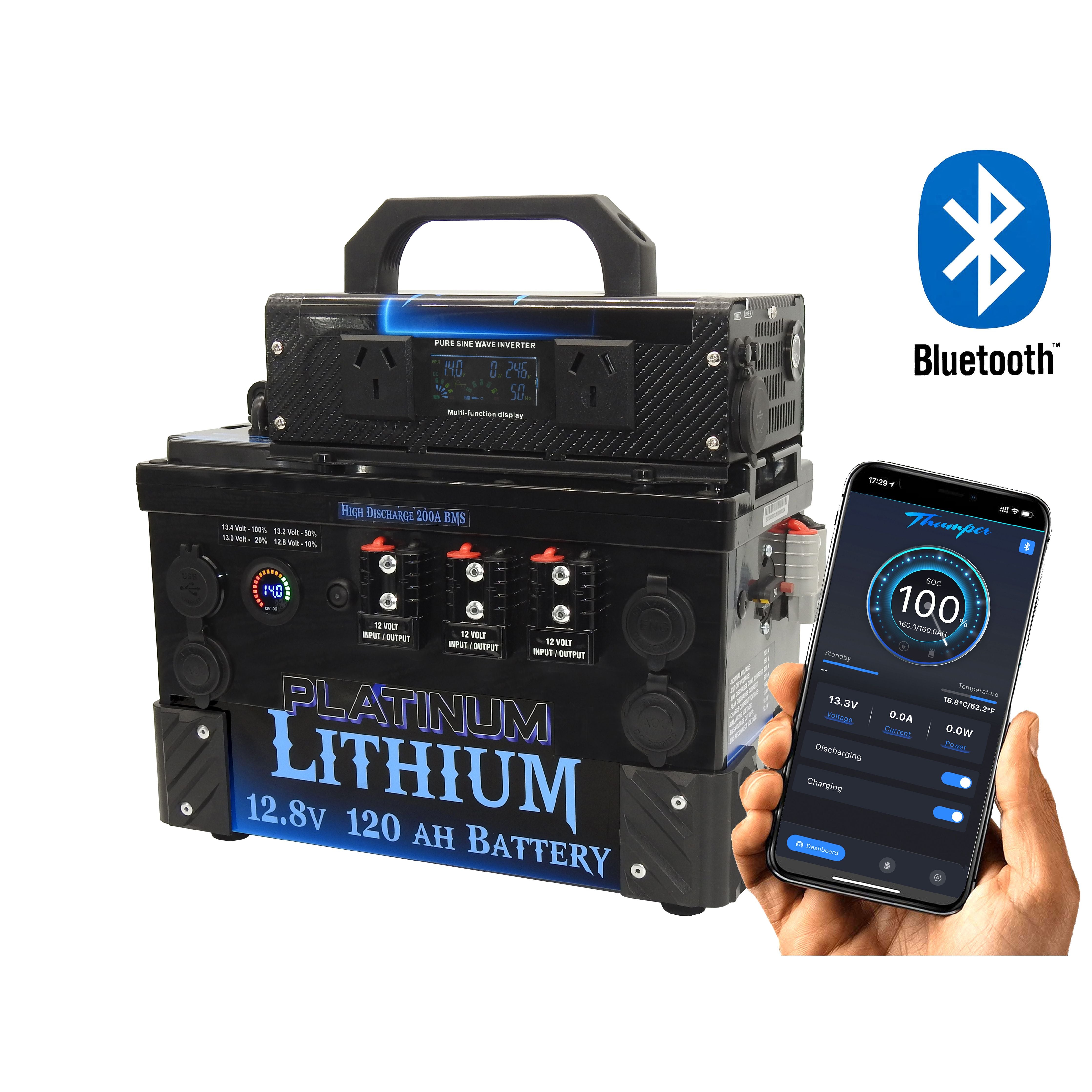 Thumper Battery Hub Getaway Plus 120 AH All in one 12V 240V Inverter