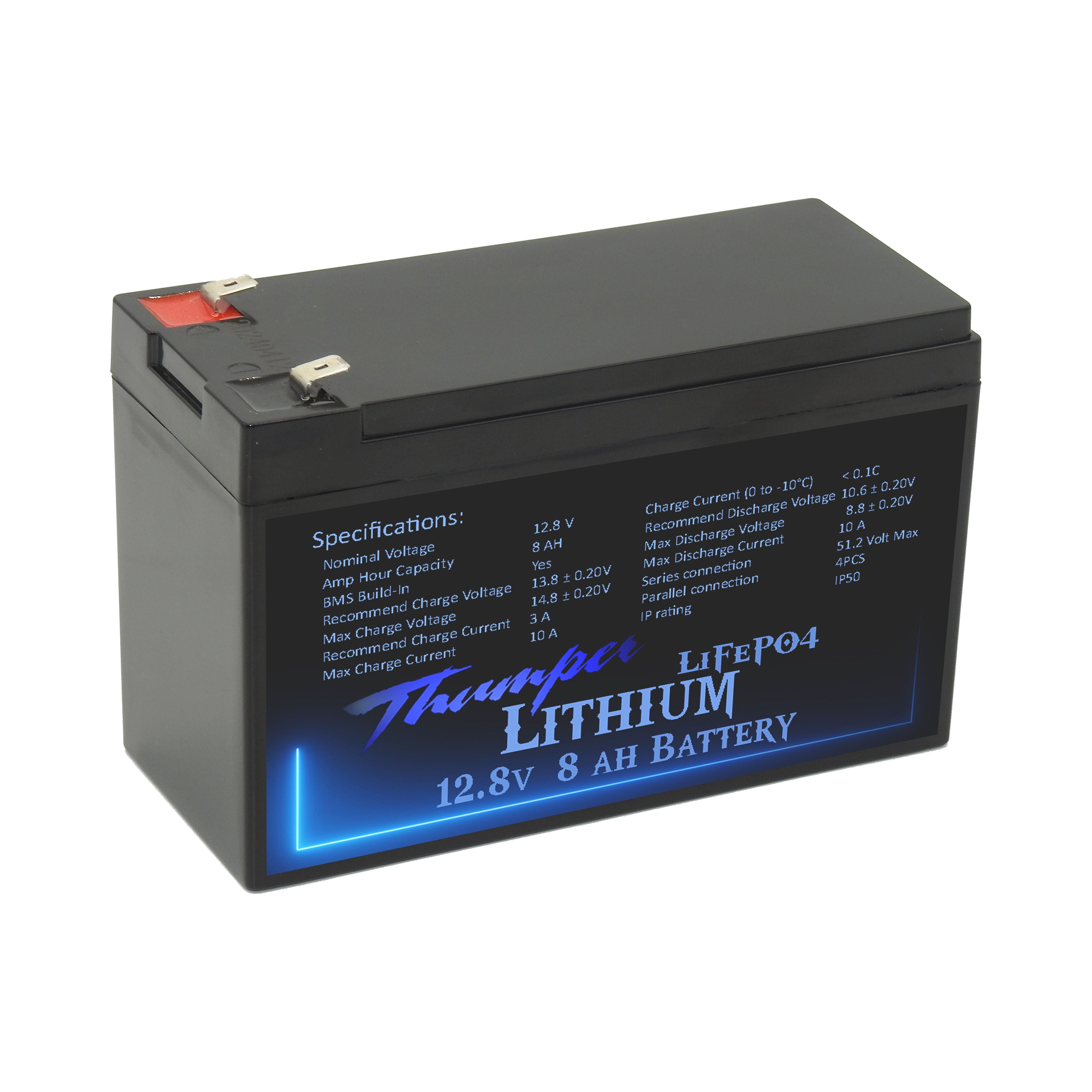 Thumper Lithium 8 AH Stand by Deep cycle LiFePO4 Battery
