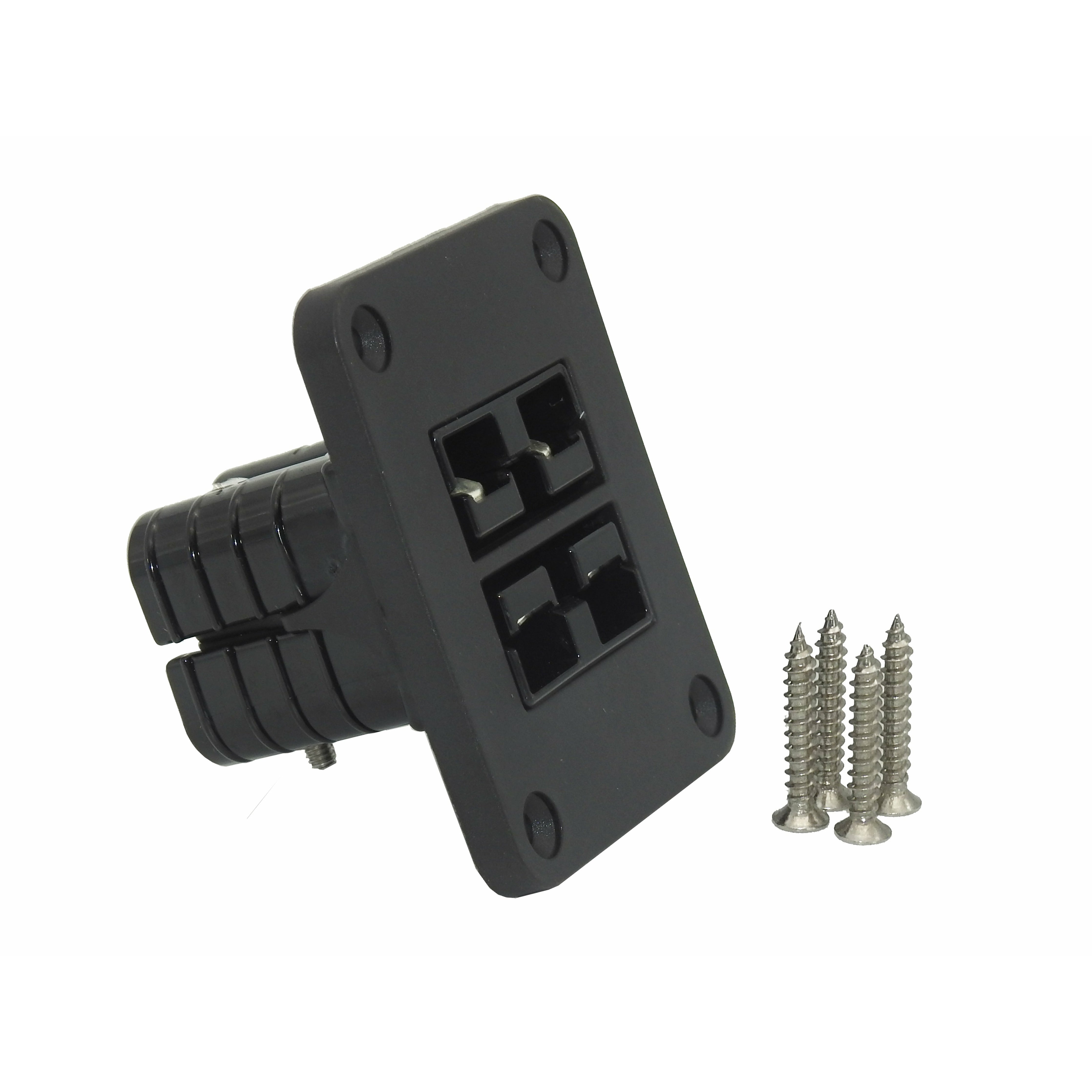 TWIN Thumper 50 Amp Anderson flush mount panel 2x BLACK (flush mount)