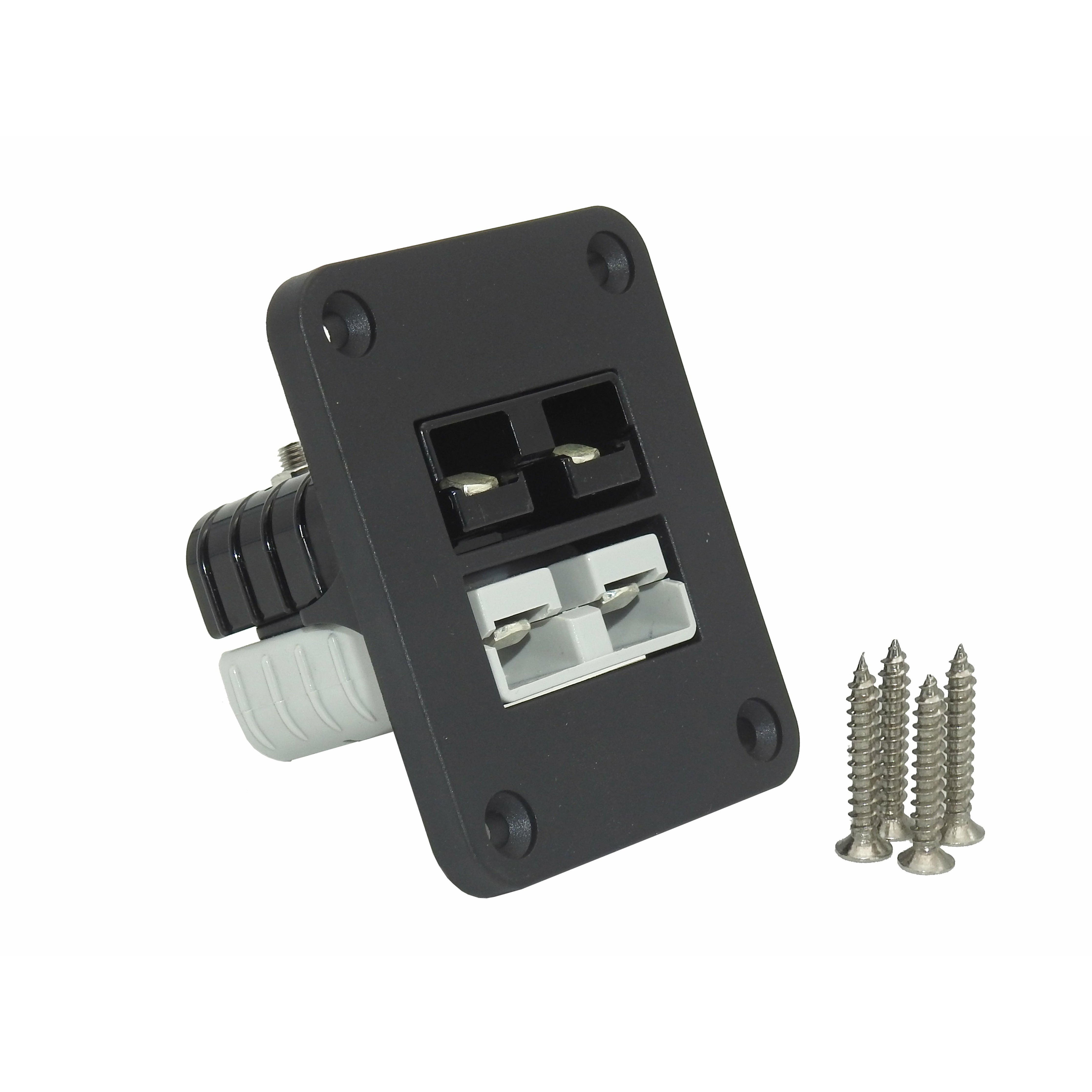 TWIN Thumper 50 Amp Anderson flush mount panel GREY + BLACK (flush mou