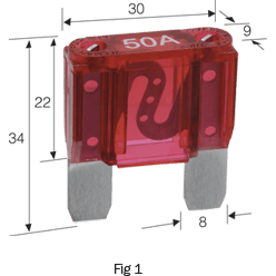 1 x Maxi Fuse to suit MAXI Fuse Holder - Various sizes available