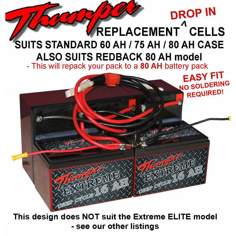 Thumper replacement batteries to suit 80 AH (DIP-80)
